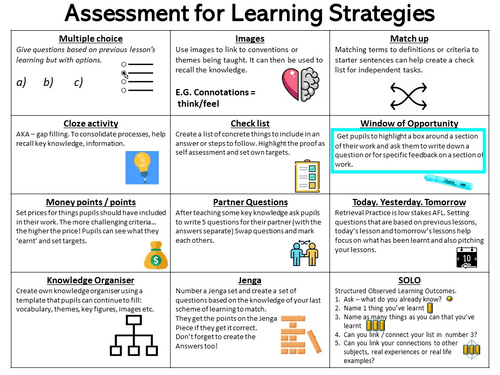 Strategies for Assessment for Learning